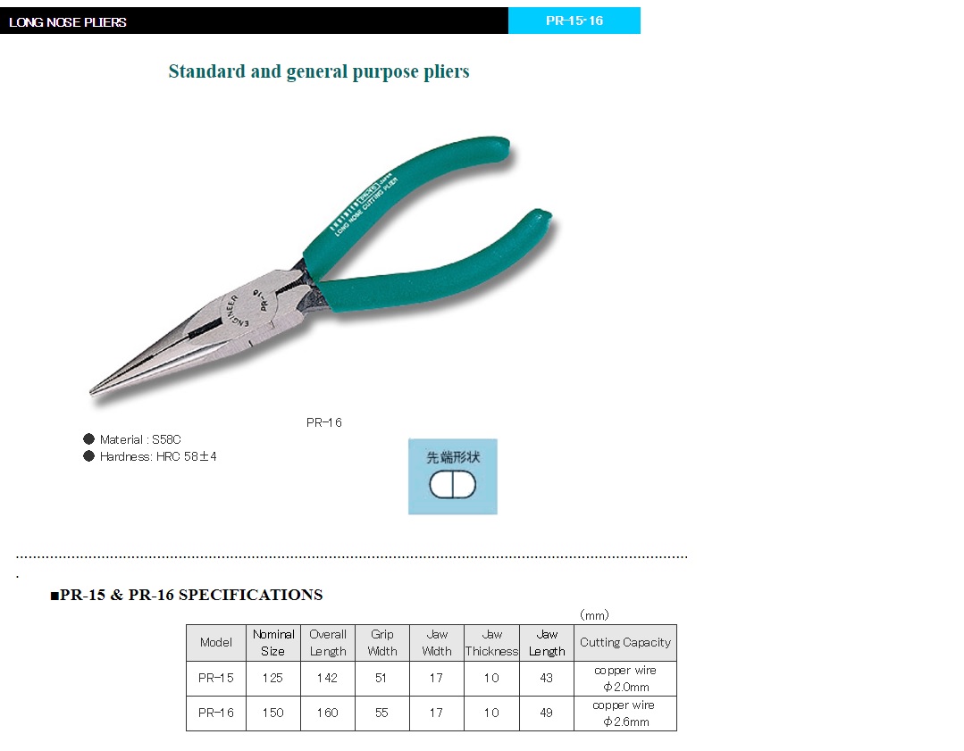 Ichiban Precision Sdn Bhd - Engineer - ENGINEER LONG NOSE PLIERS